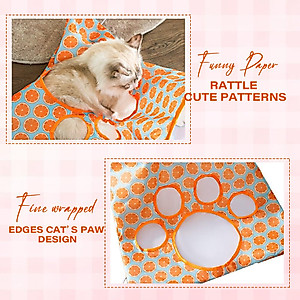 Cat Tunnel Bag Toy, 2024 New Tunnel Bored Cat Pet Toys Cat Tunnels for Indoor Cats, Funny Portable Interactive Kitten Play Toy, Crinkle Paper Collapsible Cat Drill Sleeping Bag with Mouse Toy (#A1)