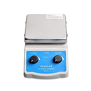 JoanLab SH-2 Integrated Magnetic Stirrer with Analog Hot Plate, 2,000mL, 100-1400rpm, 350°C Max. Temp, 30mm Stir Bar and Thermometer Support Stand Included