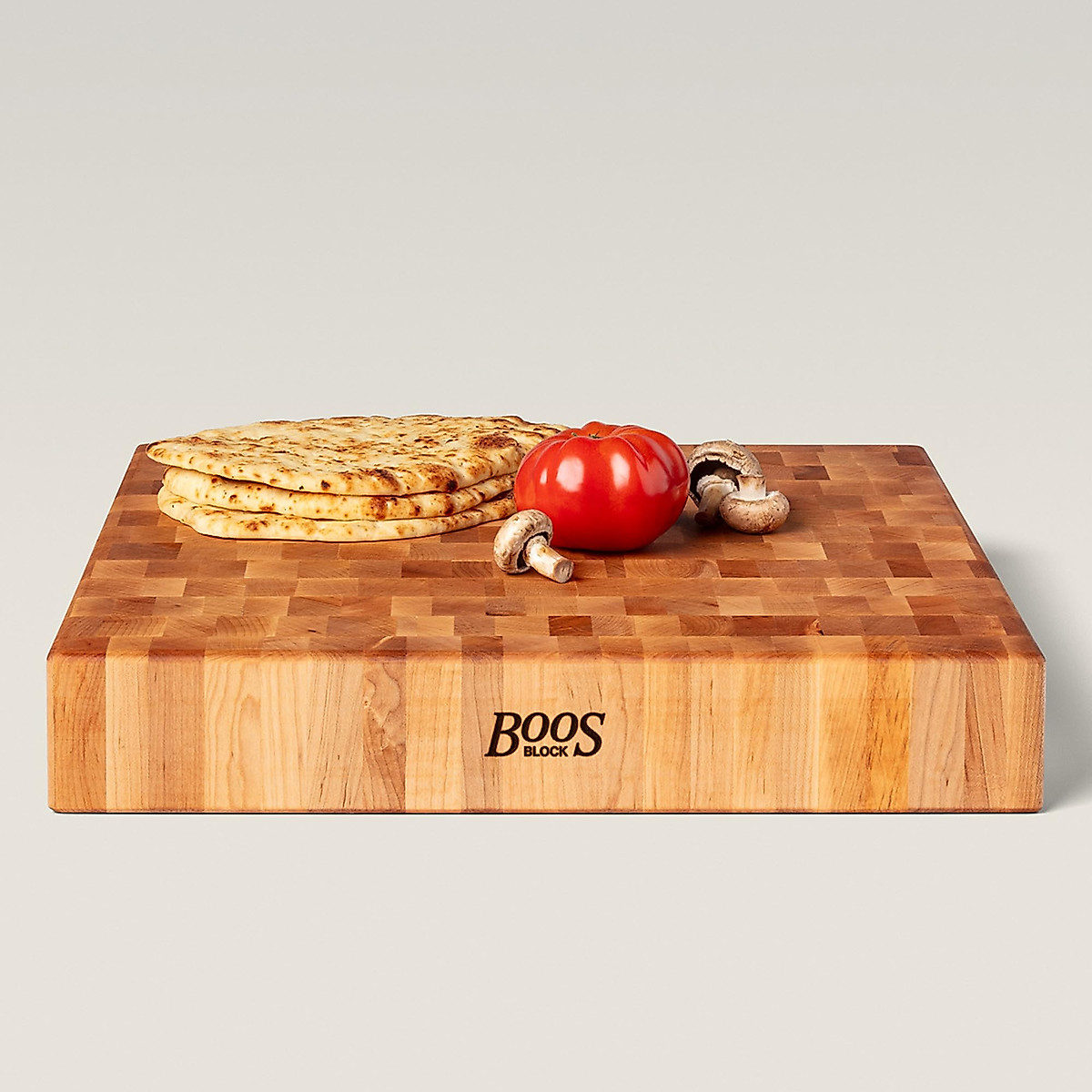 John Boos Block CCB183-S Classic Reversible Maple Wood End Grain Chopping Block, 18 Inches x 18 Inches x by 3 Inches