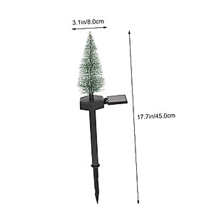 NOLITOY Tree Solar Lights Lighted Christmas Garden Solar Stake Decor Light Solar Tree Lamp Christmas Light Solar Decoration Tree Lights Outdoor Garden Decor Christmas Tree Pc Ground Plug