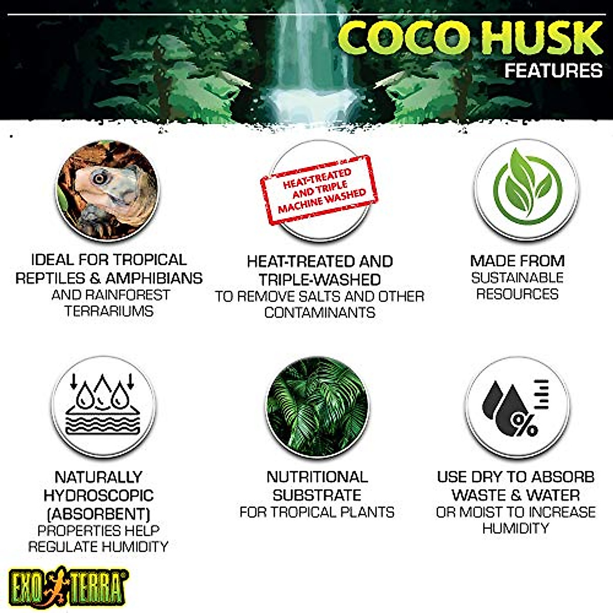 Exo Terra Coco Husk, 7.2-Quart (Packaging May Vary)