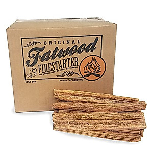 Fatwood Firestarter Kindling Sticks, 10 lbs,Brown