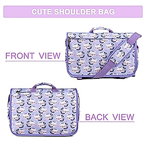 VASCHY Messenger Bag for Kids, Cute 15.6inch Laptop Crossbody School Bag for Boys Girls Teens Women Cats