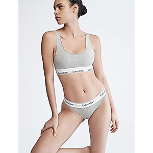Calvin Klein Women's Modern Cotton Stretch Bikini Panty, Grey Heather, Small