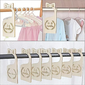 Baby Closet Dividers, Adventure Baby Closet Dividers By Month,Premium Wood Baby Closet Dividers，Thicken and One side from Newborn to 24 Months (7 Pieces)