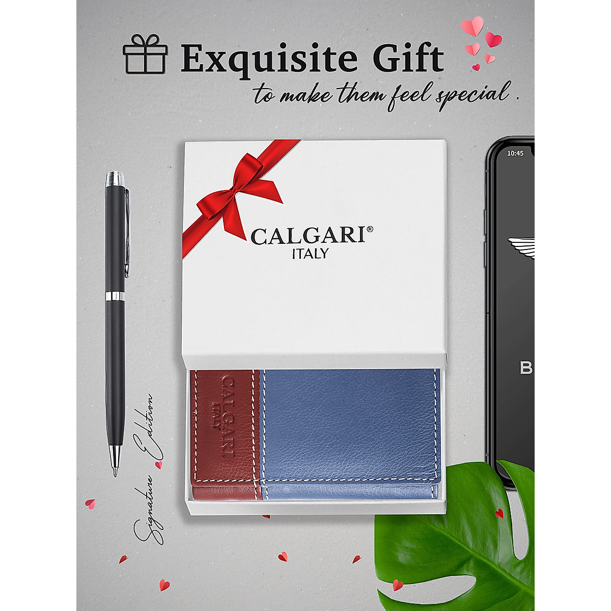 CALGARI® Italian Luxury Leather Wallets For Men | Trifold