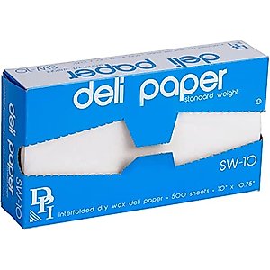 Durable Packaging 10" x 10 3/4" Interfolded Deli Wrap Wax Paper