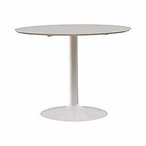 Coaster Round Dining Table in White 105261