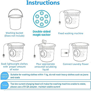 NADUSEP Mini Portable Washing Machine, Mini Portable Dishwashers for Sink, Ultrasonic Turbine Portable Clothes Washing Machine with USB for Home Business Travel College Room RV Apartment