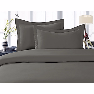 CELINE LINEN Best, Softest, Coziest Duvet Cover Ever! 1500 Premier Hotel Quality Luxury Super Soft Wrinkle Free 3-Piece Duvet Cover Set, King/Cali King, Grey
