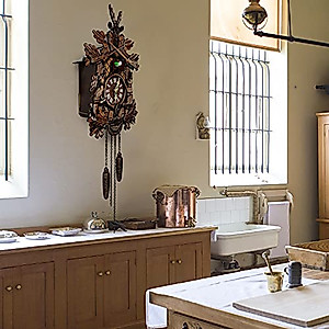 JoonieHouse Traditional Black Forest Cuckoo Clock, Newly Wood Coo Coo Clock Decorative Wall Clock with Pendulum and Chiming Function - Perfect Wall Clocks for Home Livingroom Decor