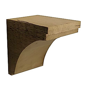 Modern Timber Craft Reclaimed Barnwood 4x6x6 Decorative Farmhouse Corbels | Rustic Wood Countertop Corbel Set of 2