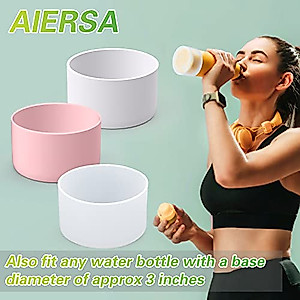 AIERSA 2Pcs Silicone Boot for Simple Modern Trek 40 oz Tumbler with Handle, Protective Water Bottle Bottom Sleeve Cover, Tumbler Accessories, Clear