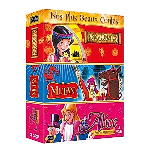 Coffret tri pack, vol. 1 : pocahontas ; mulan ; alice au pays des merveilles