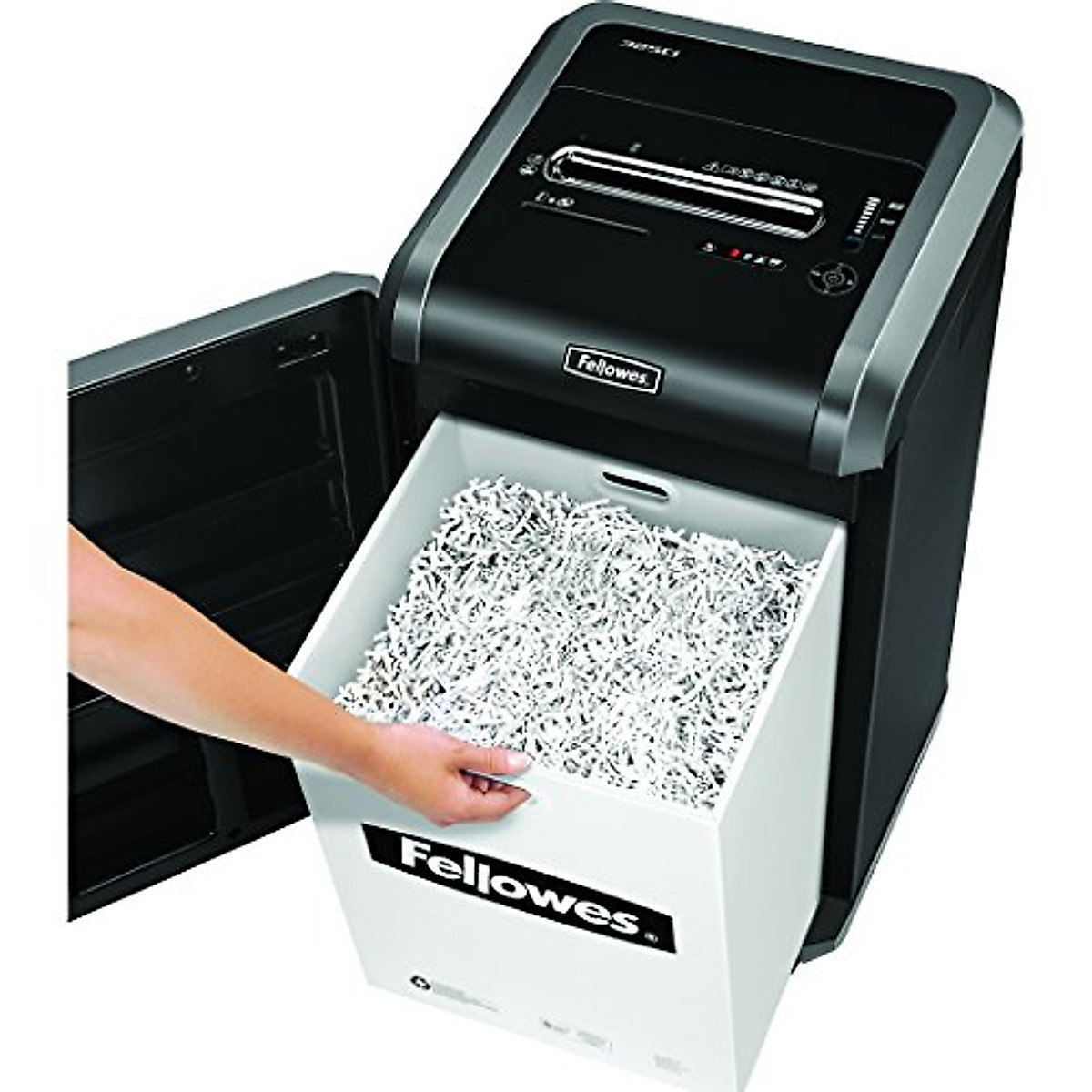 Fellowes Powershred 325Ci 100% Jam Proof 22-Sheet Cross-Cut Commercial Grade Paper Shredder (3831001) , Black