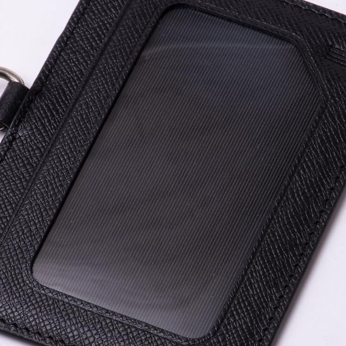 Lanvin Collection JLMW0GE3 Couleur Du Vin ID Card Holder, Black