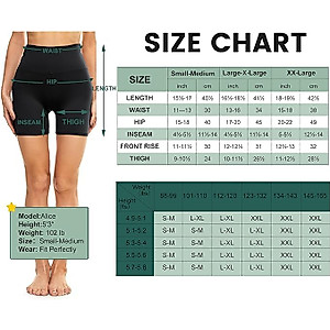 CAMPSNAIL 4 Pack Biker Shorts Women – 5"/8" High Waist Tummy Control Workout Gym Yoga Running Compression Shorts with Pockets