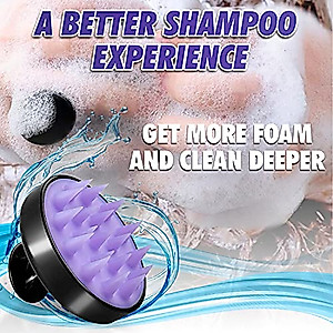 Scalp Massager and Wet Shampoo Brush - Soft Silicone Hair Scrubber for Women and Men - Exfoliator Scrub and Dandruff Brush for The Shower