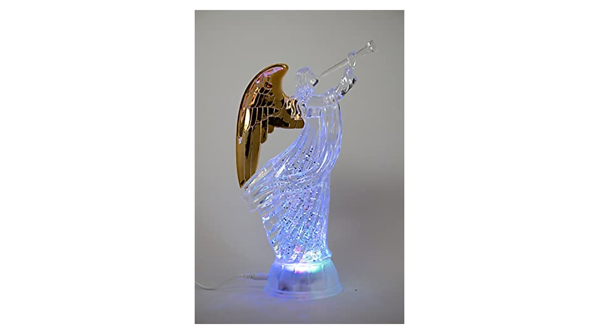 Dalax Light Up Angel Figurine - Sparkling Multi-Color LED Decor