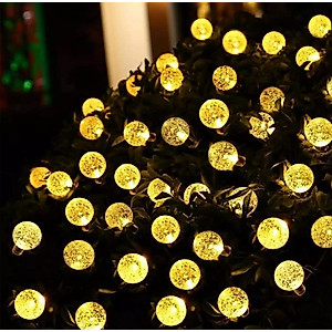 Solatec Solar String Lights, 2 Pack Outdoor String Light 60 LED 40ft 8 Lighting Modes Waterproof Solar Powered Patio Solar Light for Garden Yard Porch Wedding Party Decor (Warm White)