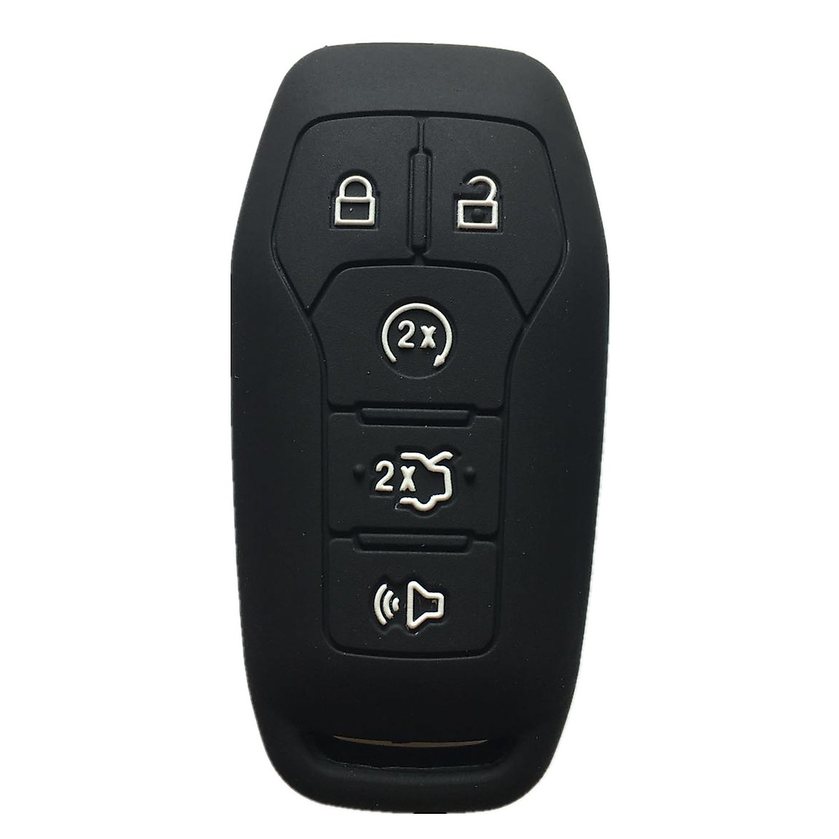 Ford Mustang Key Fob Cover: Silicone Car Remote Case Fit for Ford Mustang Fusion Exploer Edge F150 Lincoln MKZ MKX MKC | Black Rpkey Key Fob Shell Protector