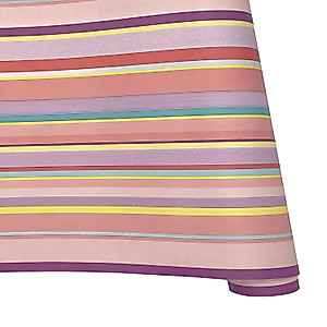 SimpleLife4U Rainbow Stripes Shelf Liner Self-Adhesive Furniture Paper Refurbish Old Makeup Storage Boxes Nightstand 17.7 Inch by 13 Feet