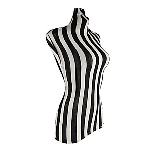Black and White Striped Superb Mannequin Fabric Cover, 100% Handmade, Soft and Stretchy, Suitable for Fashion Designer Retail Boutique Seamstress Mannequin Display Fitting Look, Mannequin not Included