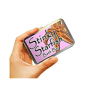 Gears Out Stinky Starfish Bath Bar - Funny Starfish Design - Novelty Bath Soap for Women - Pink Soap - Handcrafted - Made in the USA