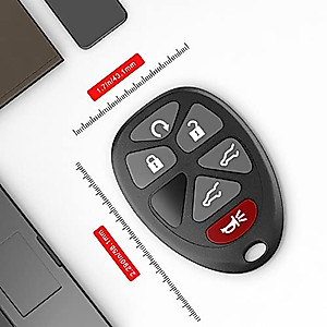 Car Key Fob Keyless Entry Remote fits 2007-2014 Chevy Tahoe Suburban, 2007-2014 GMC Yukon, Cadillac Escalade OUC60270, OUC60221, Set of 2