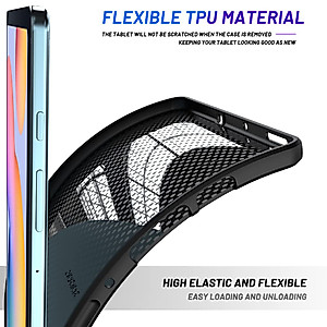 Galaxy Tab S6 Lite 10.4" Case, Thin and Soft Tablet Protective Cover for 2024/2022/2020 Samsung Galaxy S6 Lite Tablet, Black