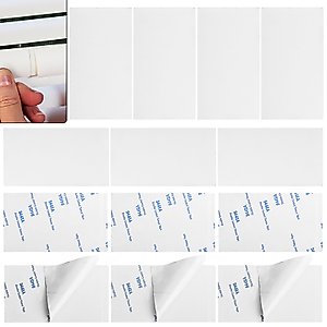 16 Pcs Vertical Blind Repair Tabs 2 Inch Width White Horizontal Blinds Replacement Slats Panels Self-Adhesive Blinds Replacement Fixers for Repair Damaged Blinds Blades