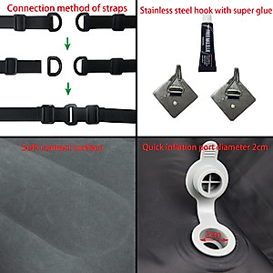 Foot Rest Under Desk Foot Rest for Under Desk at Work Inflatable, Adjustable and Portable,Suitable for Office and Travel, Gray (348q543553)