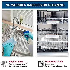 P&P CHEF Baking Rack Cooling Racks Set of 5, Stainless Steel Grid Cooking Roasting Rack for Home Kitchen Use, Oven & Dishwasher Safe, Healthy & Durable