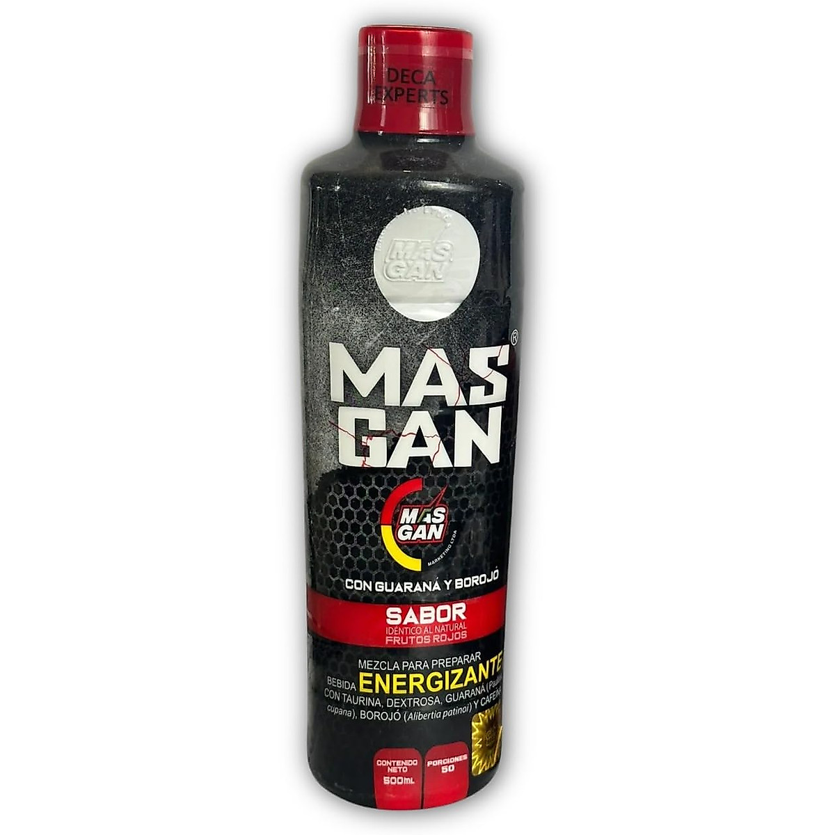 MasGan Energy Drink - Pack of 2. 1 of 500ml / 16.9oz & 1 of 100ml - 3.38 oz.