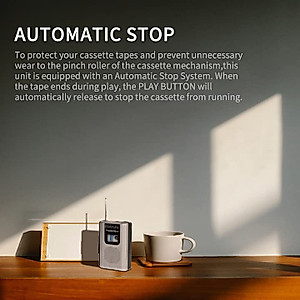 TOMASHI Cassette Player Walkman Tape Recorder FM AM Radio with Built-in Speaker,Microphone F-318B