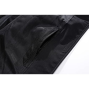 OTU Women's Waterproof Rain Jacket Lightweight Hooded Raincoat for Hiking Travel Outdoor Black S