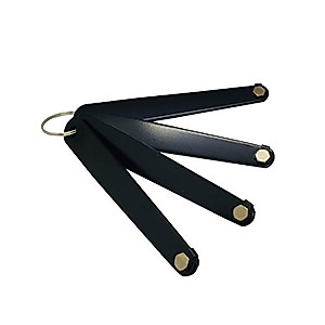 ANEX Ultra Low Profile Offset Allen Wrench Set 4 Piece, 90 Degree Straight Slim Plate For Tight Area, Made in Japan, Black