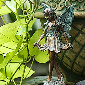BRECK'S Dancing Fairy Statue - Add This Fun Loving Sprite and Bring Your Garden to Life!