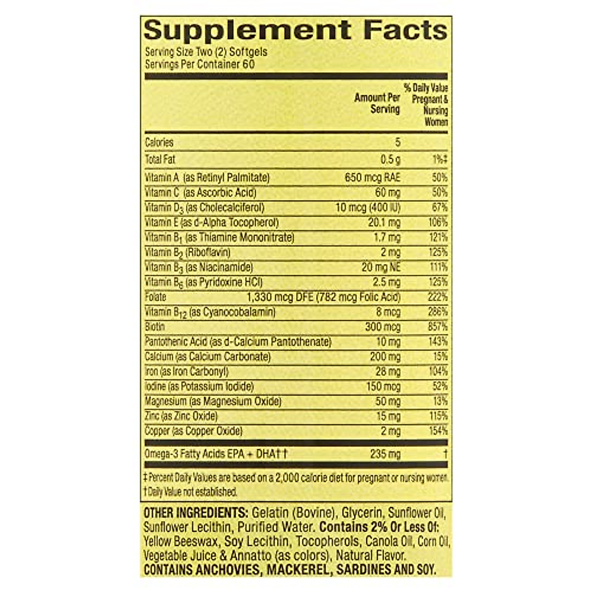 Prioritize Your Health and Baby's Development with Spring Valley Mini Prenatal Multivitamin 120 Softgels. Includes Luall Fridge Magnetic