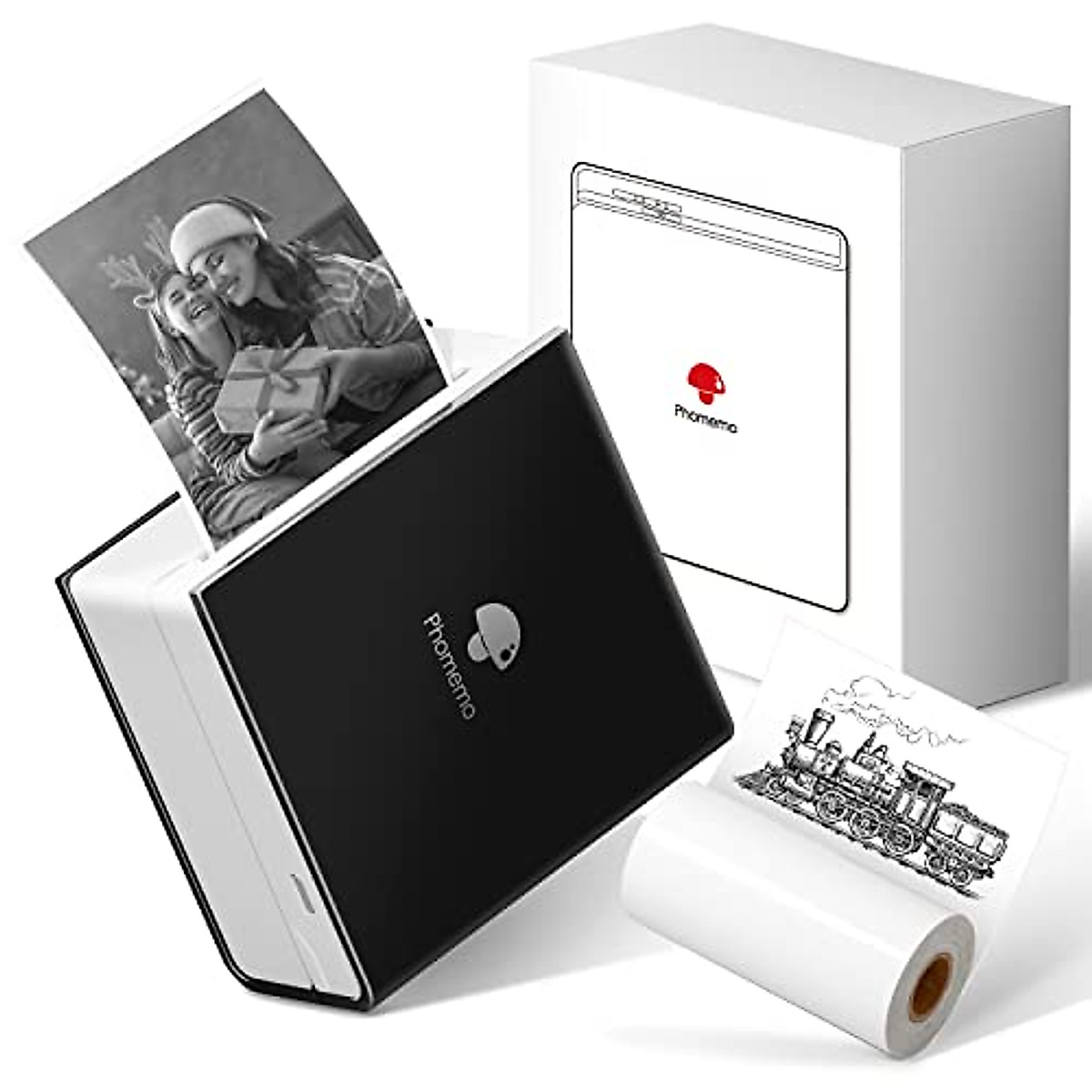 Phomemo Picture Printer, M02 Mini Pocket Printer for iPhone Android, Great for Early Education, Study Notes, Journal, Receipts, Notes,Lists, QR Codes