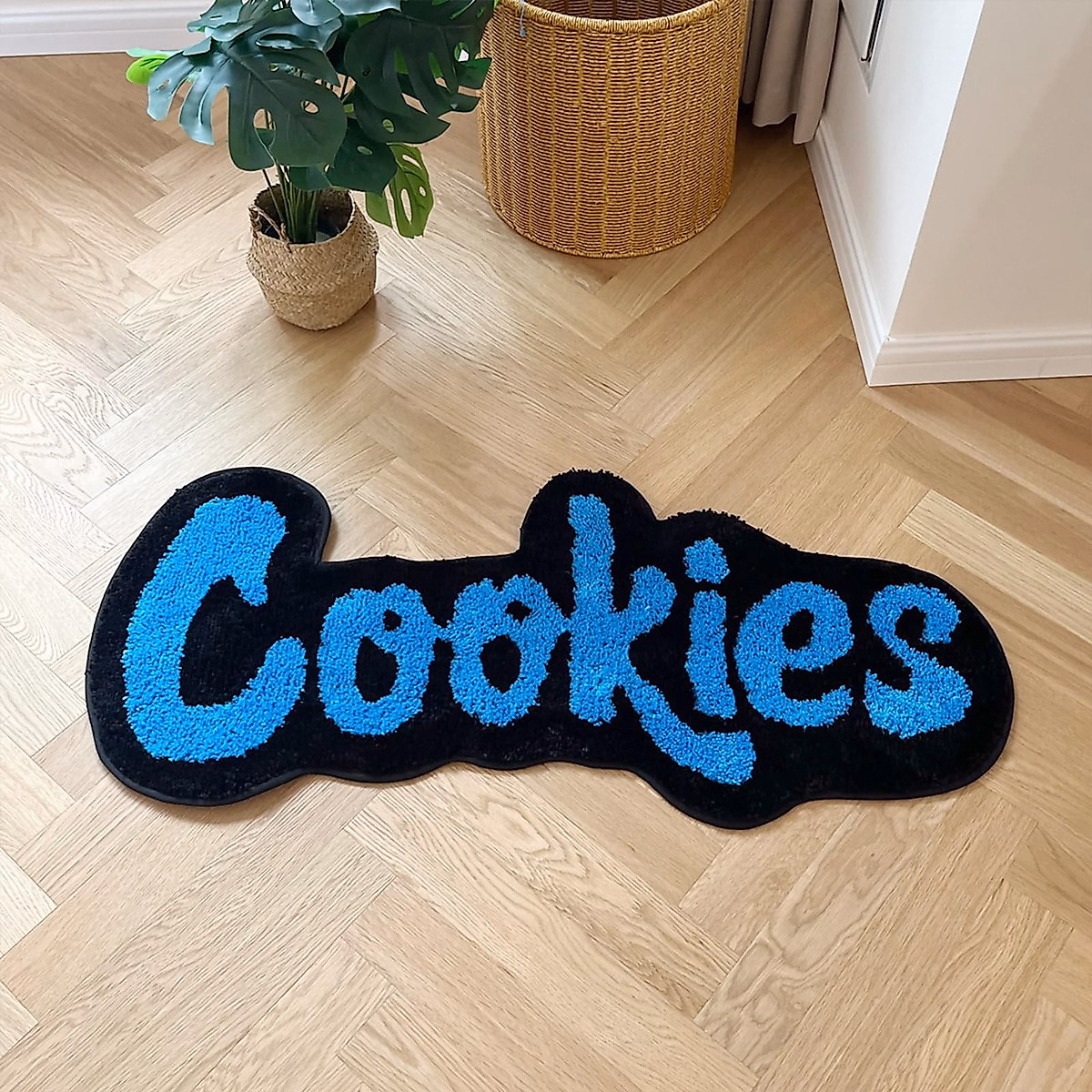 LAKEA Handmade Cookies Tufted Rug for Kids Room Irregular Shaped Tufted Carpet Mat Soft Plush Children Gift Room Decoration (39.4X17.7inch (100X45cm))