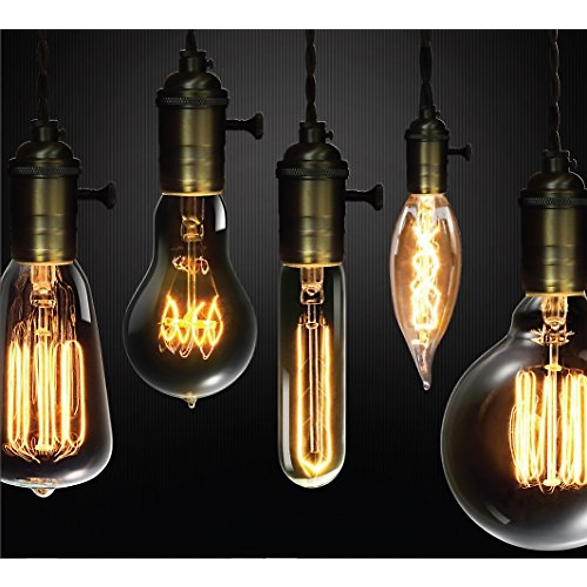 Globe Electric 60W Vintage Edison G30 Vanity Tungsten Incandescent Filament Light Bulb, E26 Standard Base, 245 Lumens