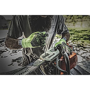 Gorilla Grip Max RhinoFlex High Vis Work Gloves with Impact and Abrasion Protection, Large