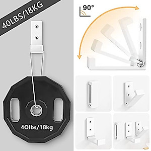 Folding Coat Hooks, 5pcs White Wall Hooks Heavy Duty for Hanging Coat Towel Backpack, Foldable Adhesive Hooks, Headphone Jacket Holder, Aluminum Alloy No Rust Hooks with Screws for Purse Hat Bag Keys