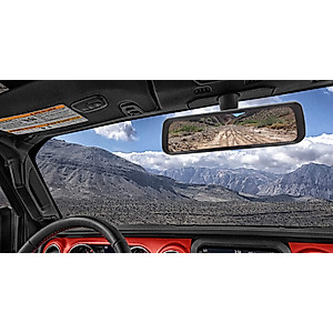 Brandmotion FVMR-8876V2 FullVUE Rear Camera Mirror System with Full HD Video Screen & 2-Channel DVR for Jeep Wrangler JL 2018+