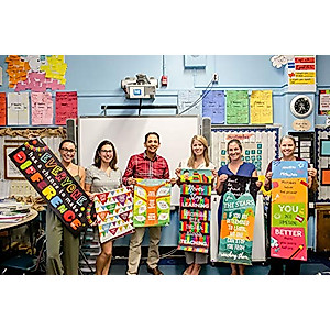 Sproutbrite Classroom Banner and Posters for Decorations - Educational, Motivational and Inspirational Growth Mindset for Teacher and Students