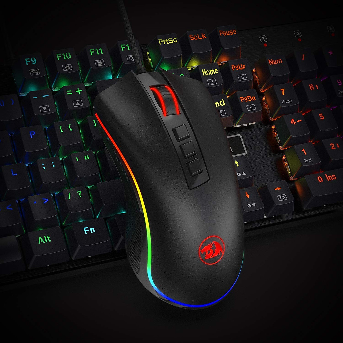 Redragon M711 Cobra Gaming Mouse with 16.8 Million RGB Color Backlit, 10,000 DPI Adjustable, Comfortable Grip, 7 Programmable Buttons