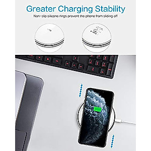 Fast Wireless Charger,Vebach Wireless Charging pad Compatible with iPhone 14/13/12 Pro Max/12/13/12 Mini/SE/11/11 Pro/XS/XR/8,Galaxy S20 S10 S9 S8, Note 10 Note 9 etc