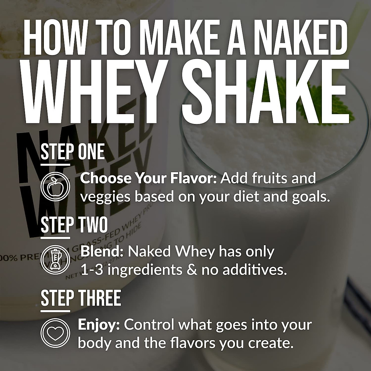 Naked Whey Sample Pack - Unflavored, Chocolate, and Vanilla