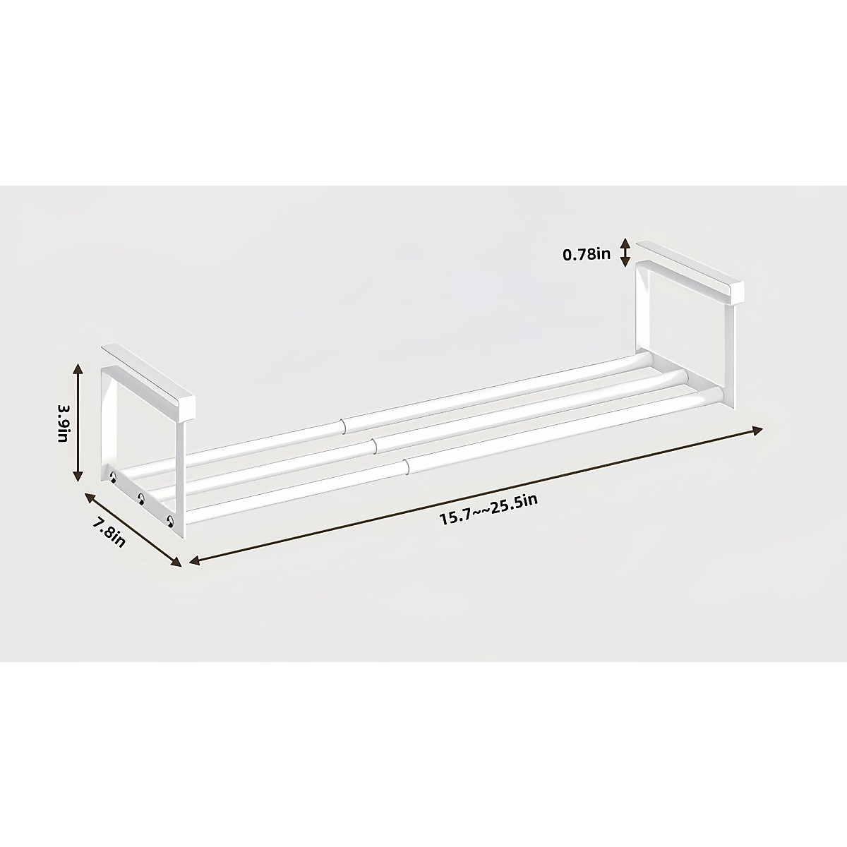 1pcs Shoe Storage Rack Retractable Shoe Cabinet Hanging Shoe Rack White Shoe Rack Expandable Shoe Rack Adjustable Shoe Rack Multifunctional Cabinet Shelf Storage Under The Shelf Hanging Shelf